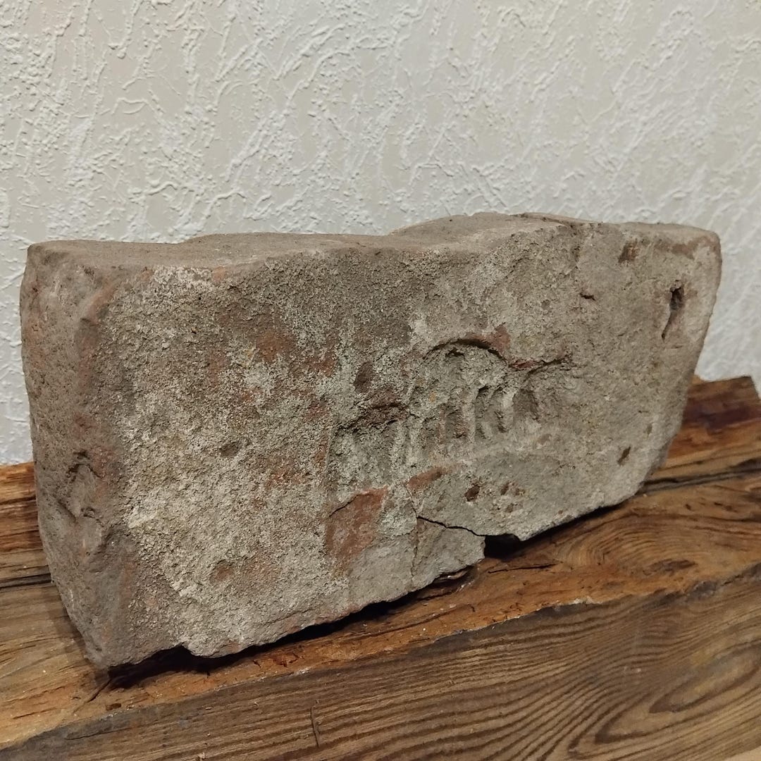 Old Vintage Clay Brick With Marking Antique Ukrainian Collectible Brick ...