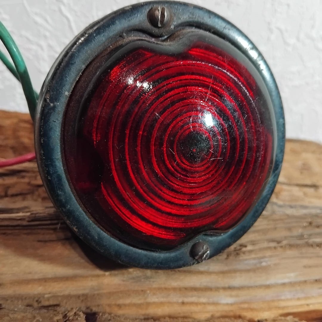 Authentic Soviet GAZ Car Tail Light (USSR) | Vintage Red Lens Stop ...