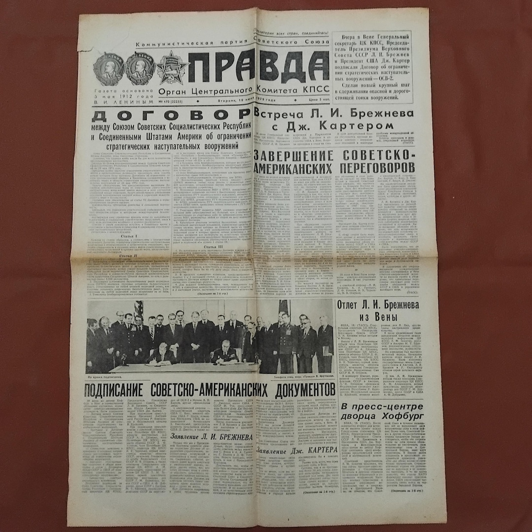 Original Soviet Newspaper Pravda – Historic USSR Press – Cold War Era ...