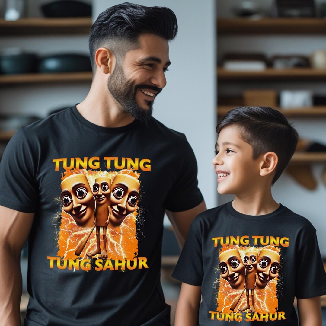 Tung Tung Tung Sahur Funny Baseball Bat Meme T-shirt, Italian Brainrot ...