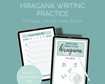Japanese Hiragana Writing Practice Worksheets With Stroke Order ...