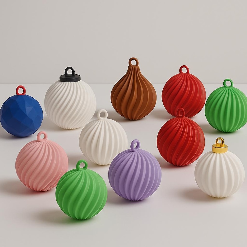 3D Printable Christmas Ornaments (STL Files) - Etsy