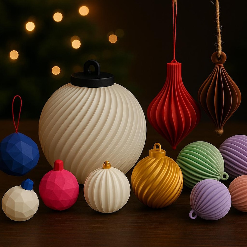 3D Printable Christmas Ornaments (STL Files) - Etsy
