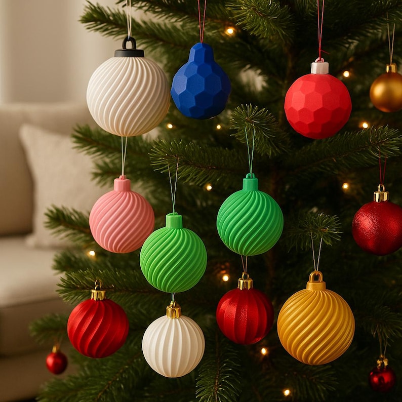 3D Printable Christmas Ornaments (STL Files) - Etsy