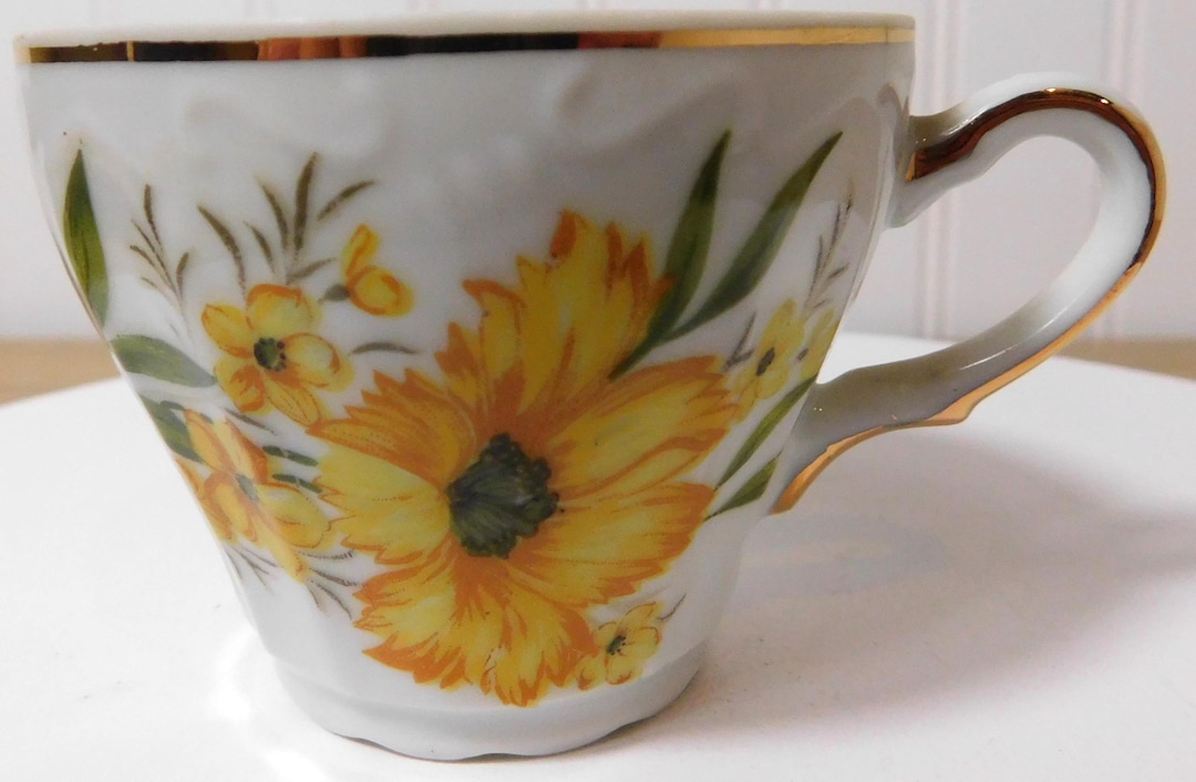 Vintage Black Eyed Susan Mini Teacup - No Saucer - Etsy