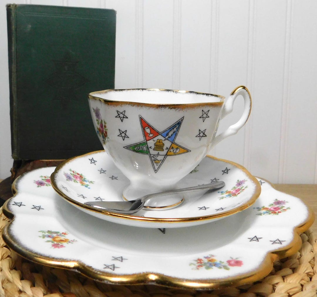 1931 O.E.S Book Order of the Eastern Star and Salisbury Tea Cup, Saucer ...