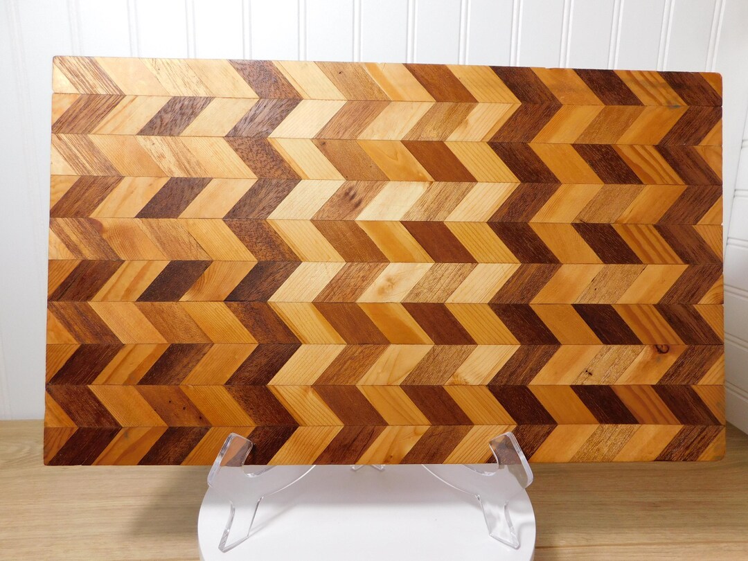 Handmade Chevron End Grain Cutting Board | Modern Butcher Block - Etsy UK