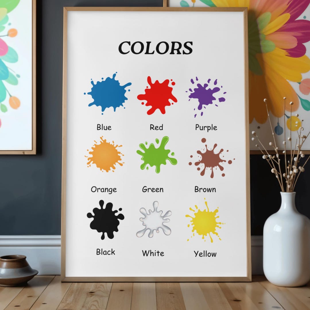 Educational Poster for Children |learn Colors for Kids – Digital ...