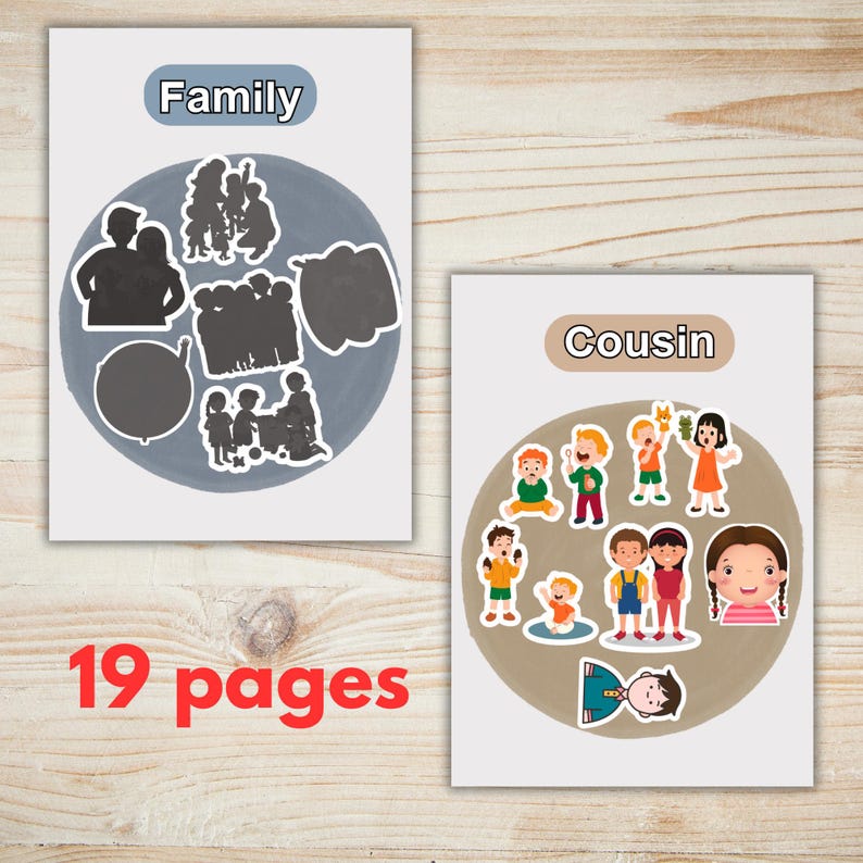Family Members Matching Activity | Printable Shadow Match Game | Mom ...