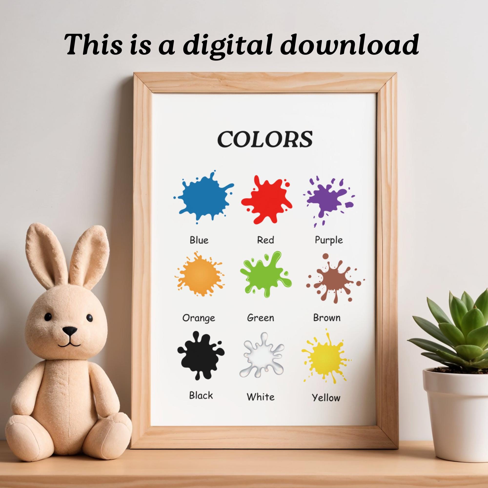 Educational Poster for Children |learn Colors for Kids – Digital ...