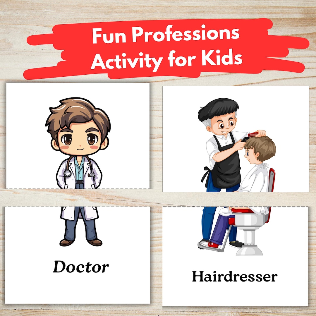 Fun Professions Activity for Kids Ages 2-12 – 28 Pages Sorting ...
