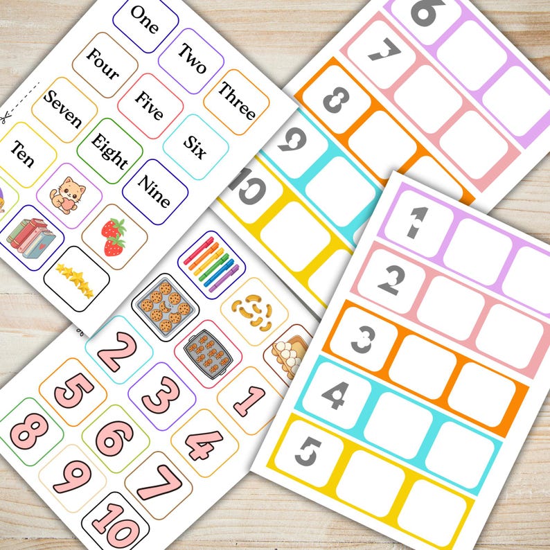 Number Matching Activity for Kids | Numbers 1–5 | Match Numbers, Words ...