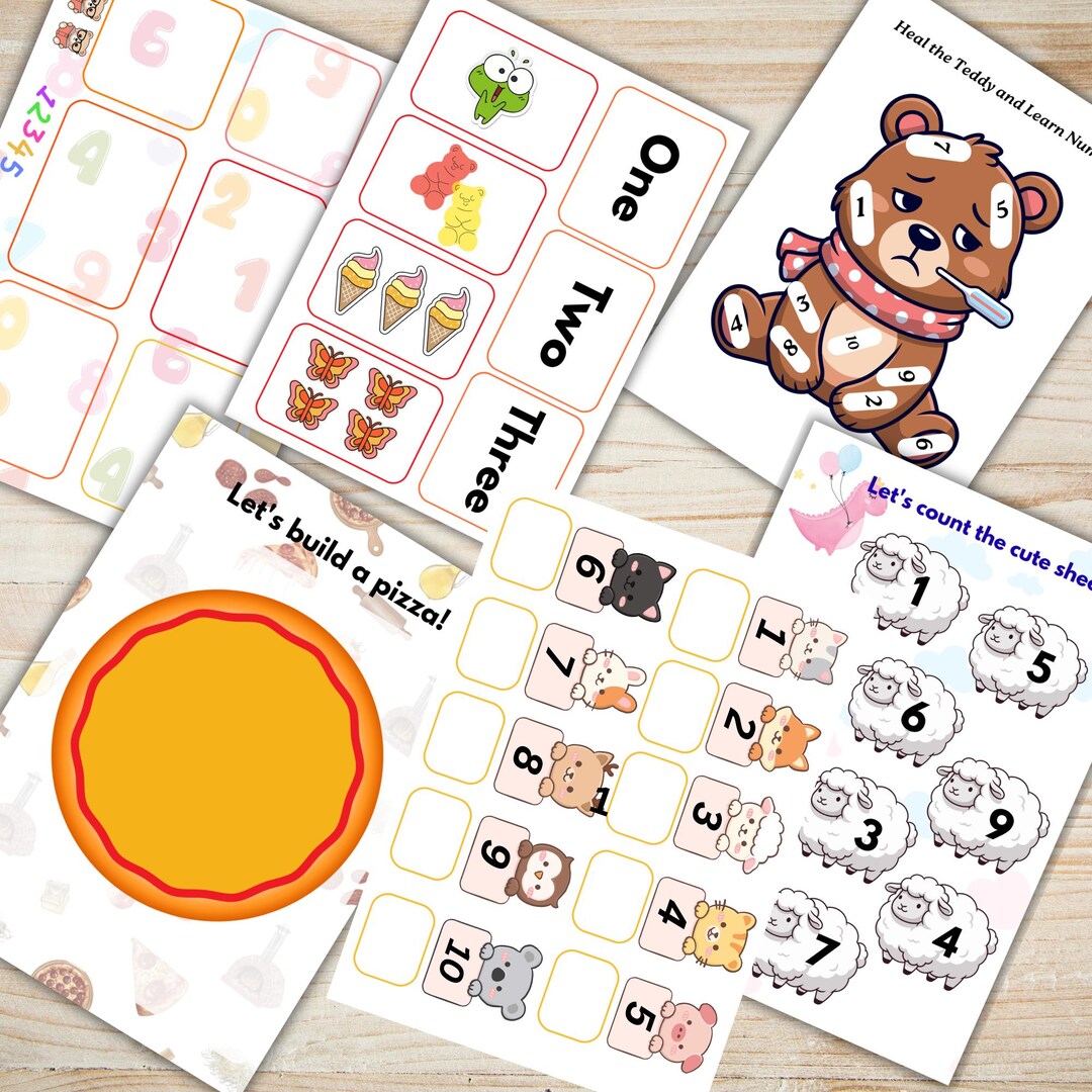 Preschool Learning Activities Bundle | Numbers & Counting Worksheets ...