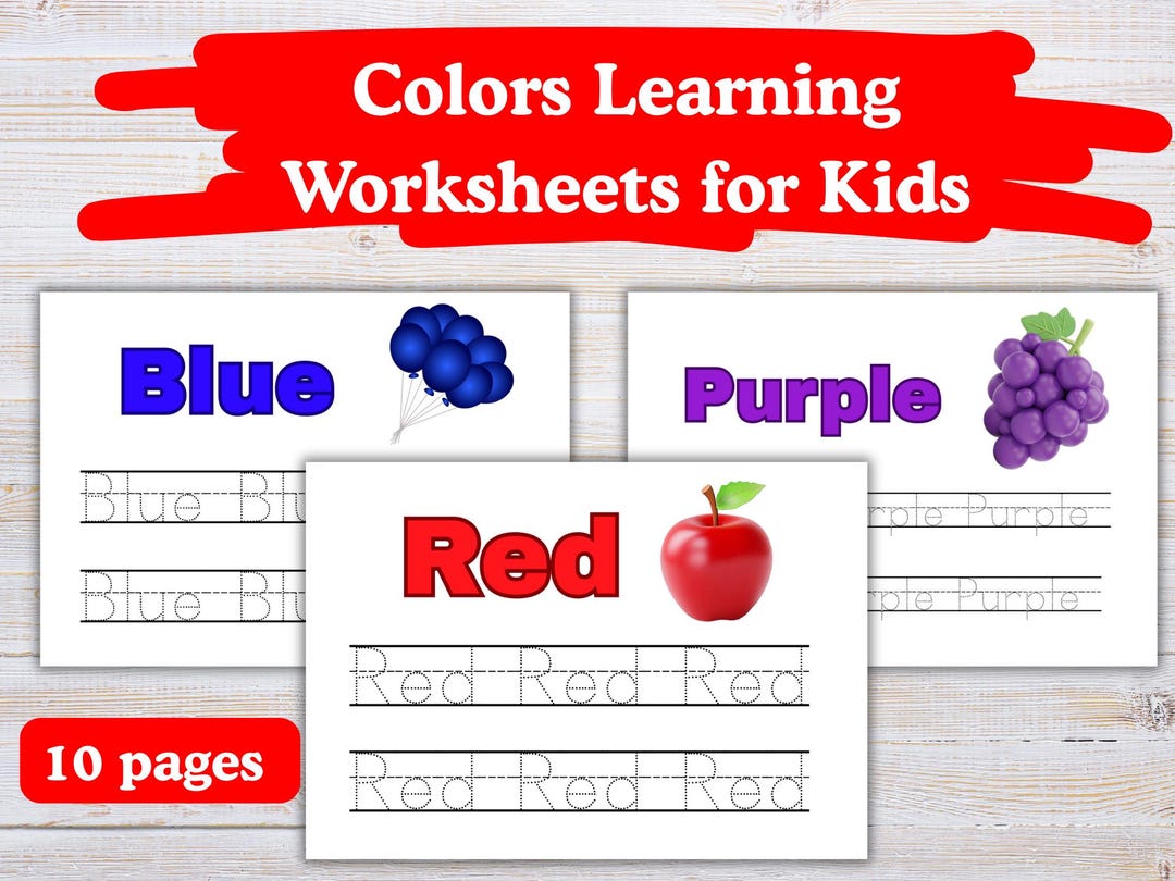 Colors Learning Worksheets for Kids | Printable Color Activities for ...