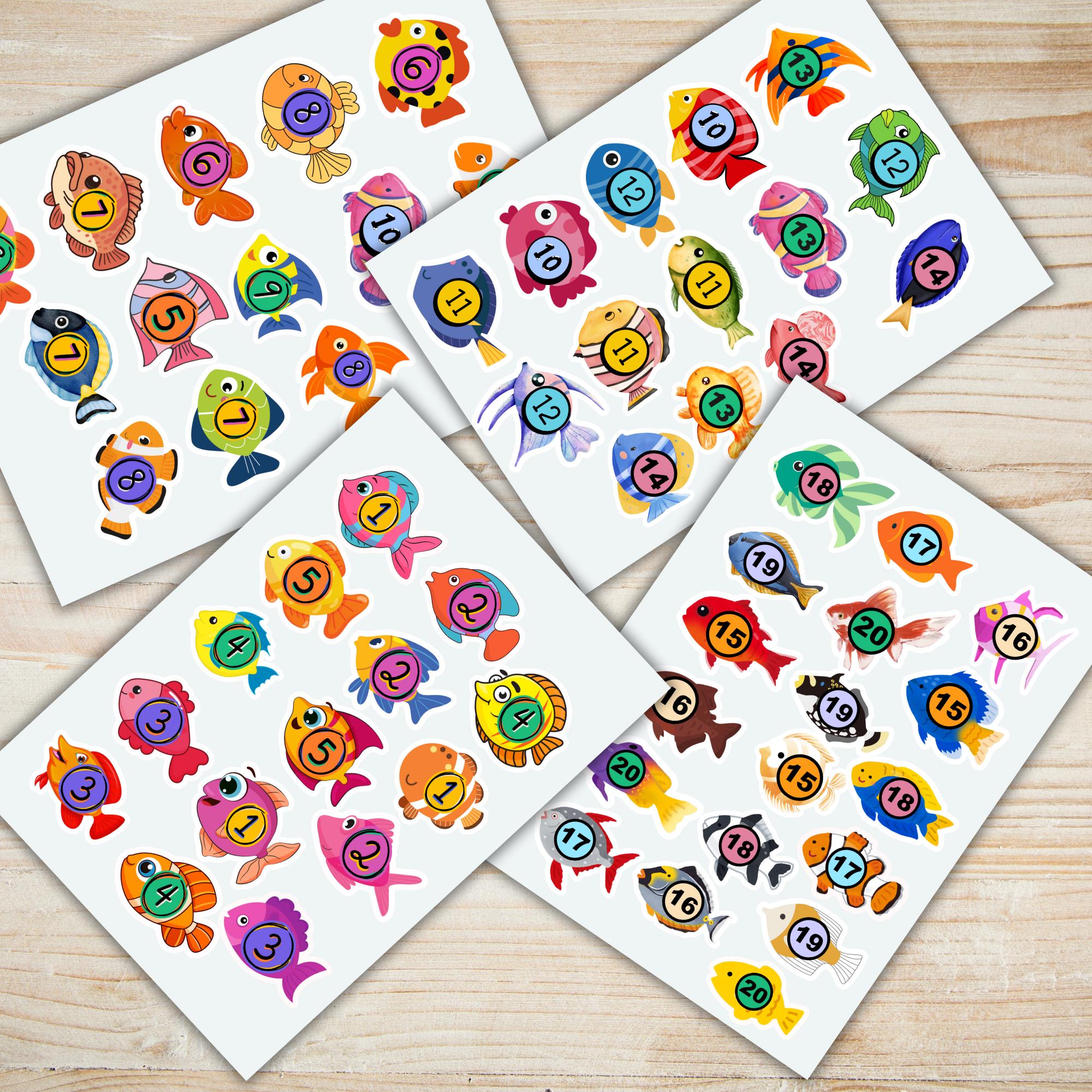 Fish Numbers Matching Game | Counting Activity for Kids | Printable ...