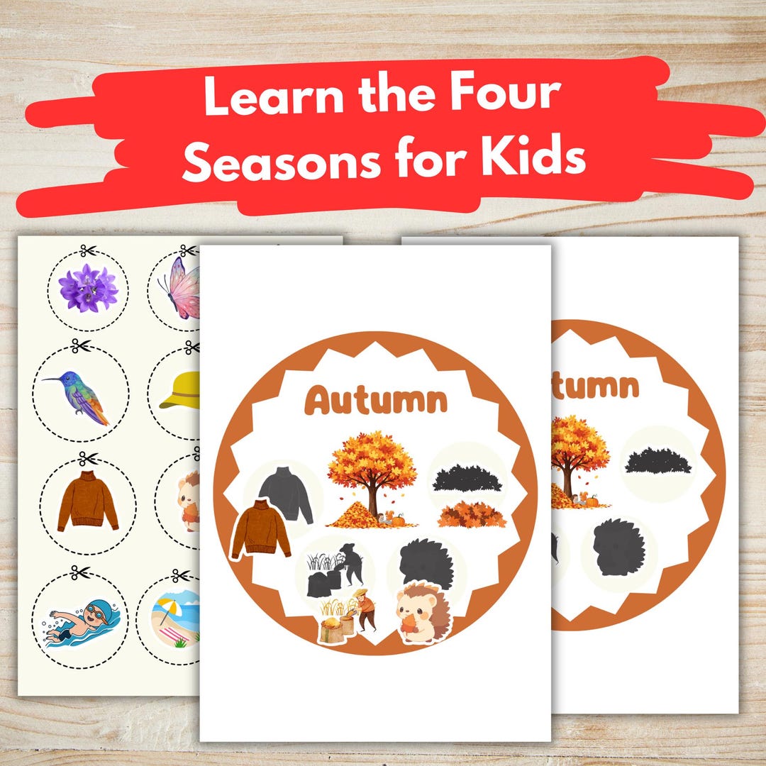 Learn the Four Seasons for Kids | Interactive Cut & Paste Activity | 6 ...