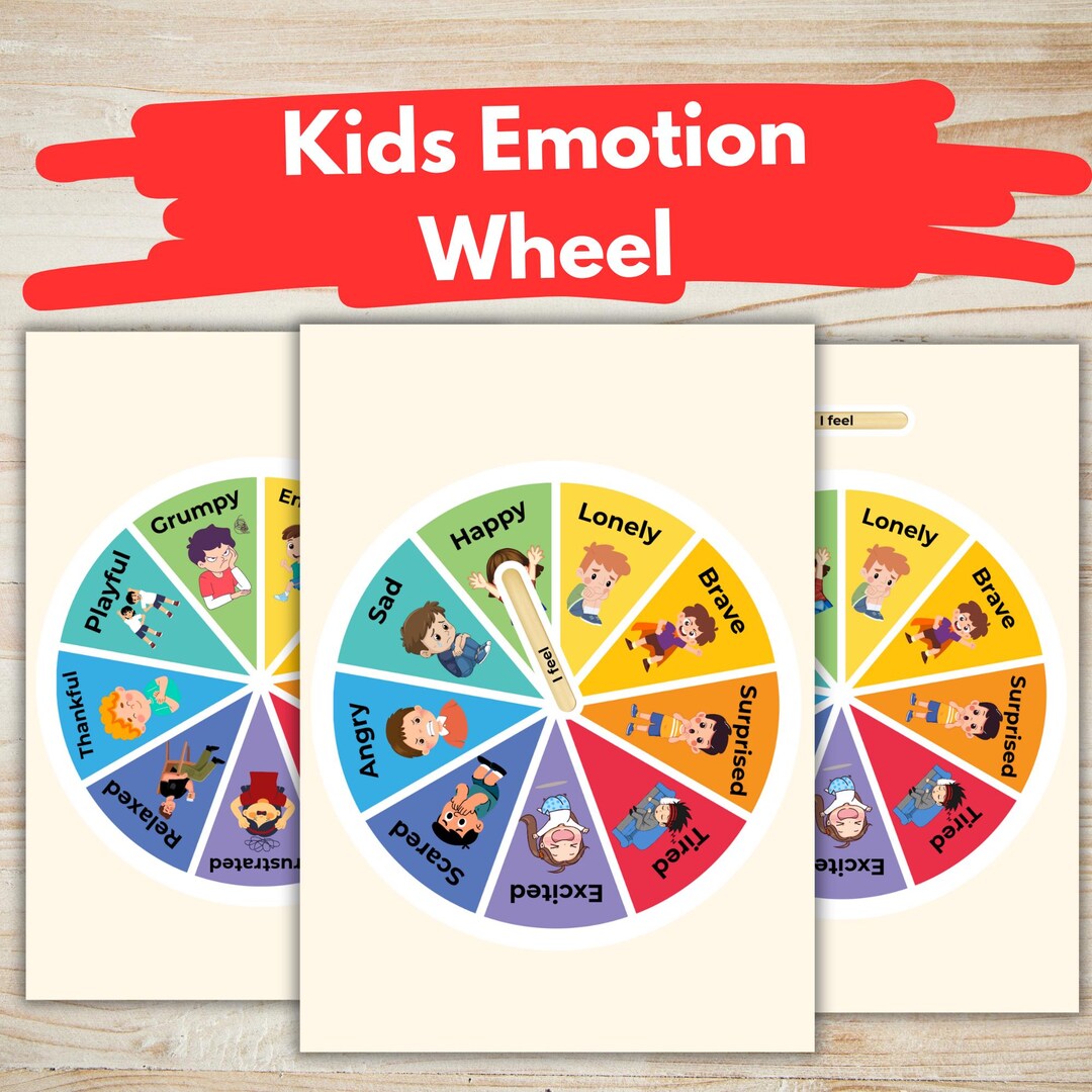 Kids Emotion Wheel – “I Feel” Desk Spinner | Printable Feelings Wheel ...