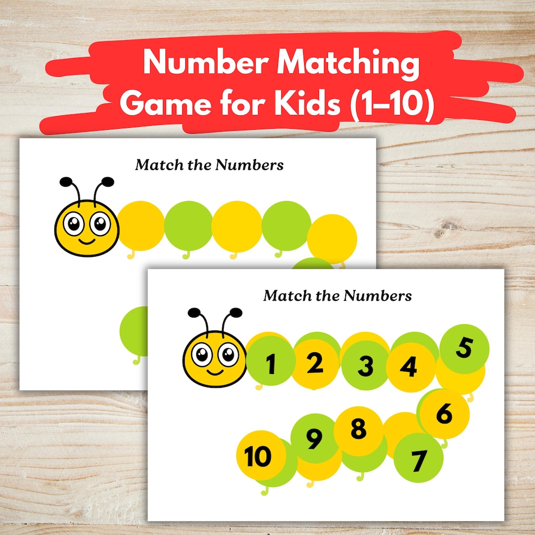 Number Matching Game for Kids (1–10) – Fun Educational Activity to ...