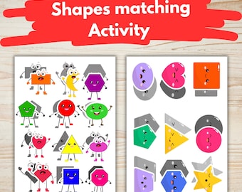 Shapes Matching Activity for Toddlers | Cut and Paste Shadow Game ...