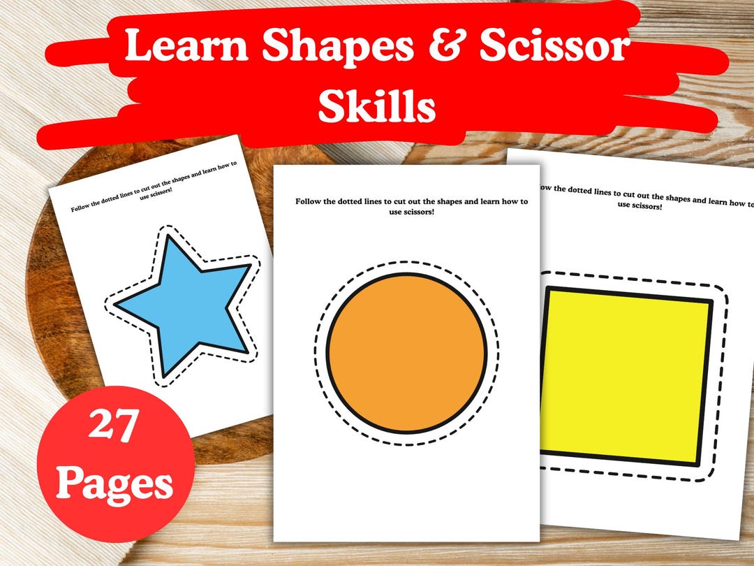 Printable Geometric Shapes Cutting Activity for Kids | Learn Shapes ...