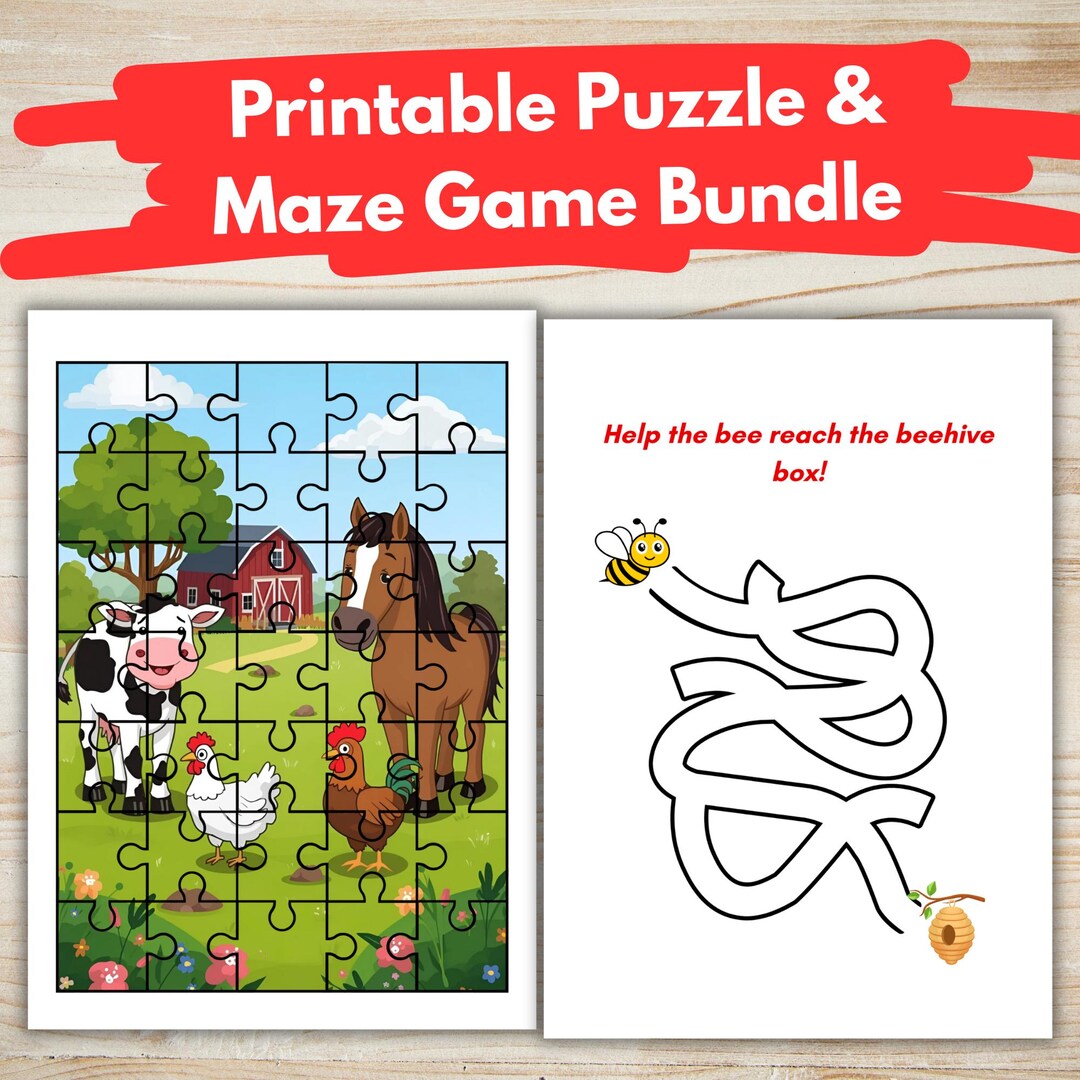 Printable Puzzle & Maze Games for Kids — 50+ Pages of Fun Activities ...