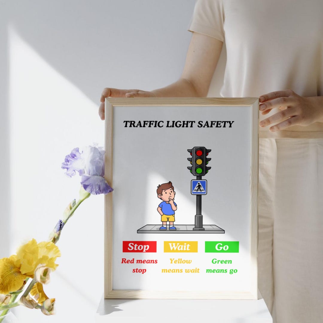 Traffic Safety Poster for Kids – Learn Road Rules - Etsy