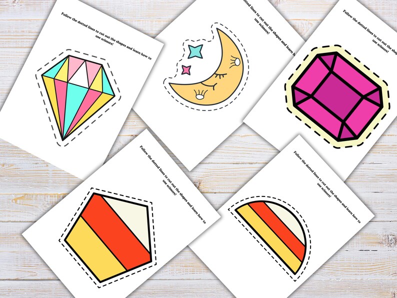 Printable Geometric Shapes Cutting Activity for Kids | Learn Shapes ...
