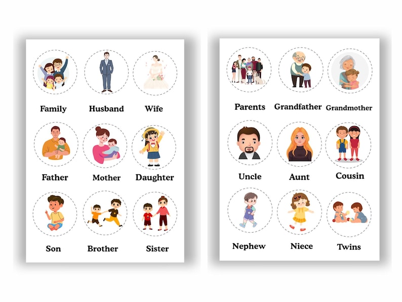 Family Members Learning Bundle | 42 Printable Pages | Worksheets ...