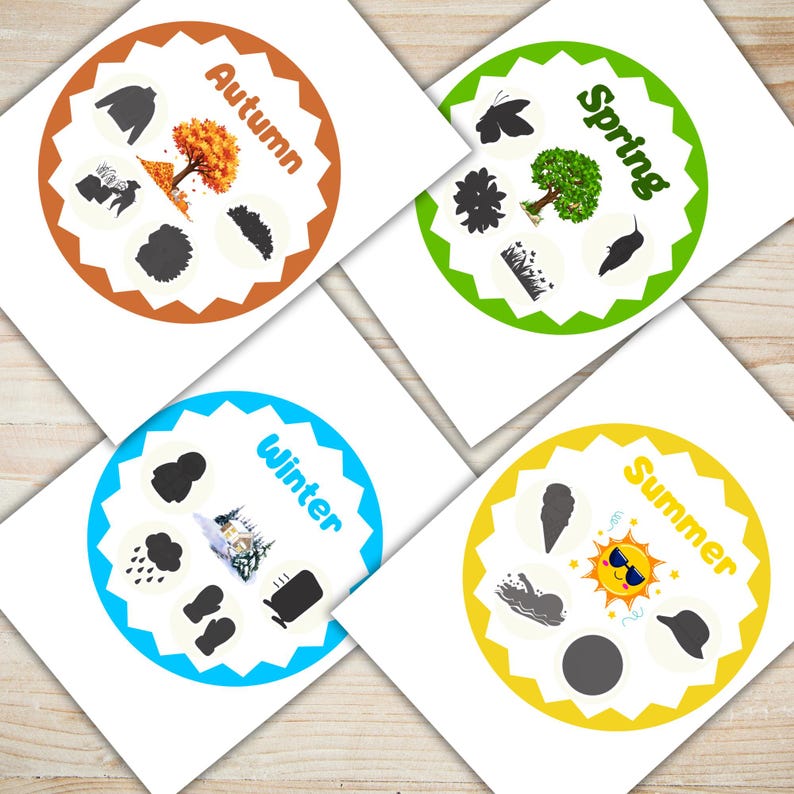 Learn the Four Seasons for Kids | Interactive Cut & Paste Activity | 6 ...