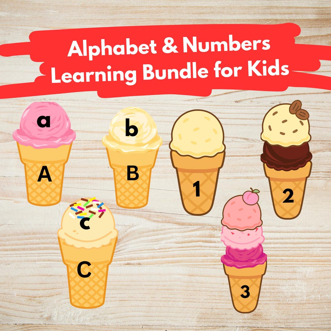 Alphabet & Numbers Learning Bundle for Kids | Montessori Printable ...