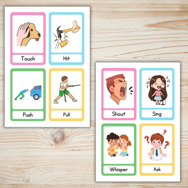 100 Action Verbs for Kids – Printable Flashcards & Worksheets | Fun ...