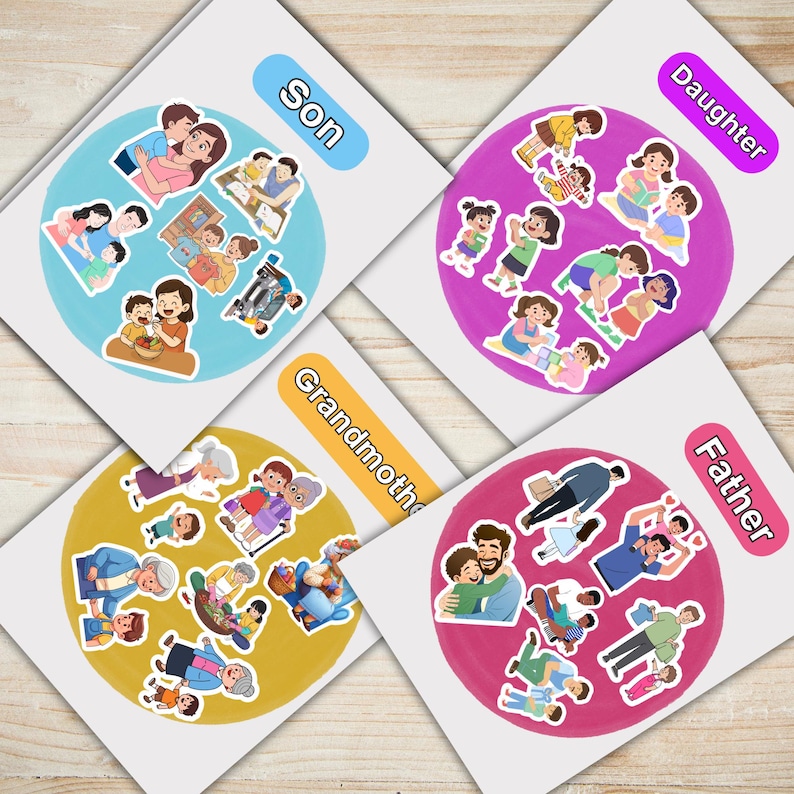 Family Members Matching Activity | Printable Shadow Match Game | Mom ...