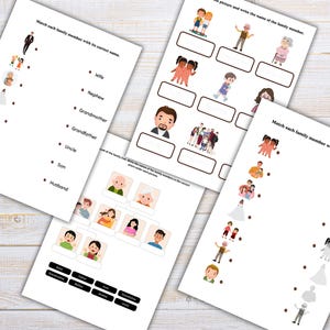 Family Members Learning Bundle | 42 Printable Pages | Worksheets ...