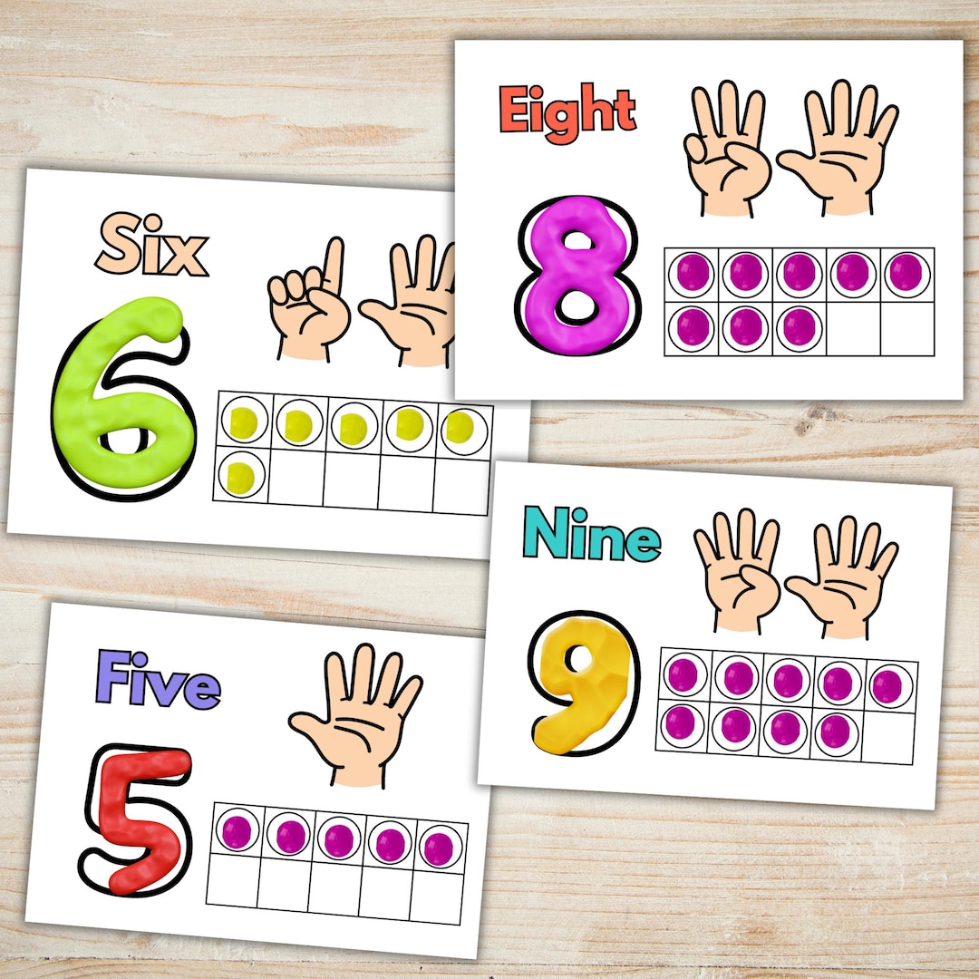 Number Playdough Mats 1–10 | Counting Activity for Kids | Preschool ...