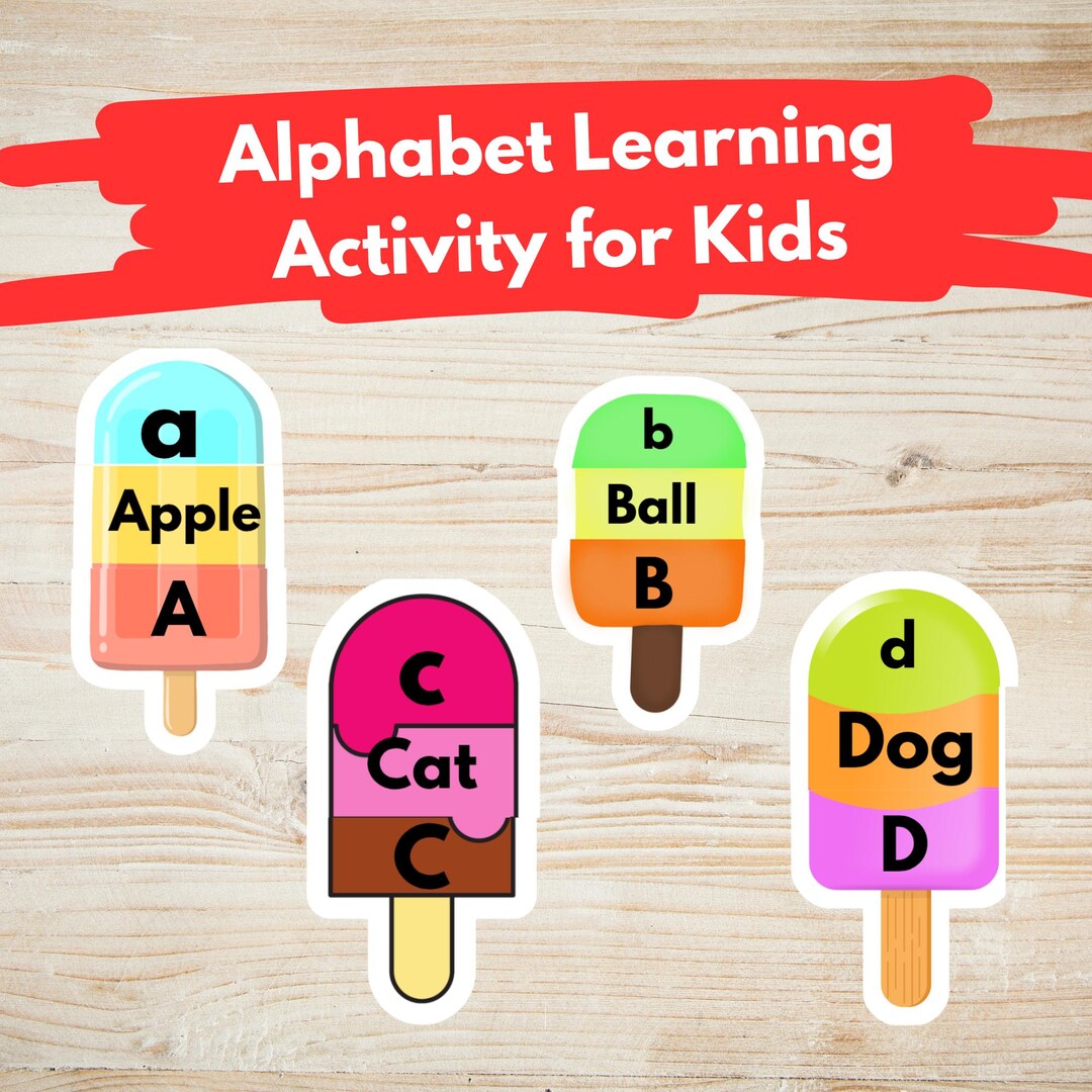 Alphabet Learning Activity for Kids | Divided A–Z Cards | Match ...