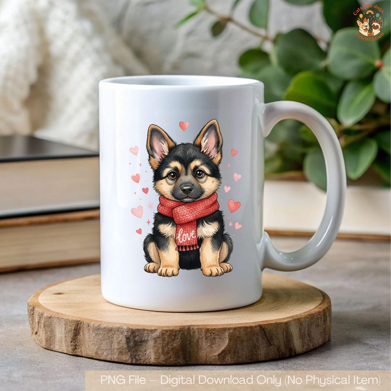Cute Puppy Love PNG Bundle | Adorable Dog Clipart With Heart Scarf ...