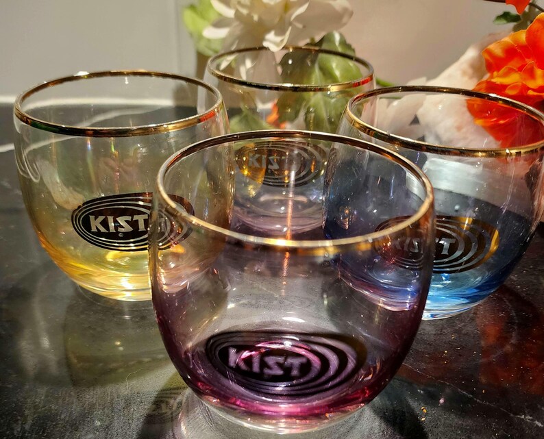 Vintage KIST Soda Glasses – Gold Rim 1950s Barware, Set of 4 - Etsy