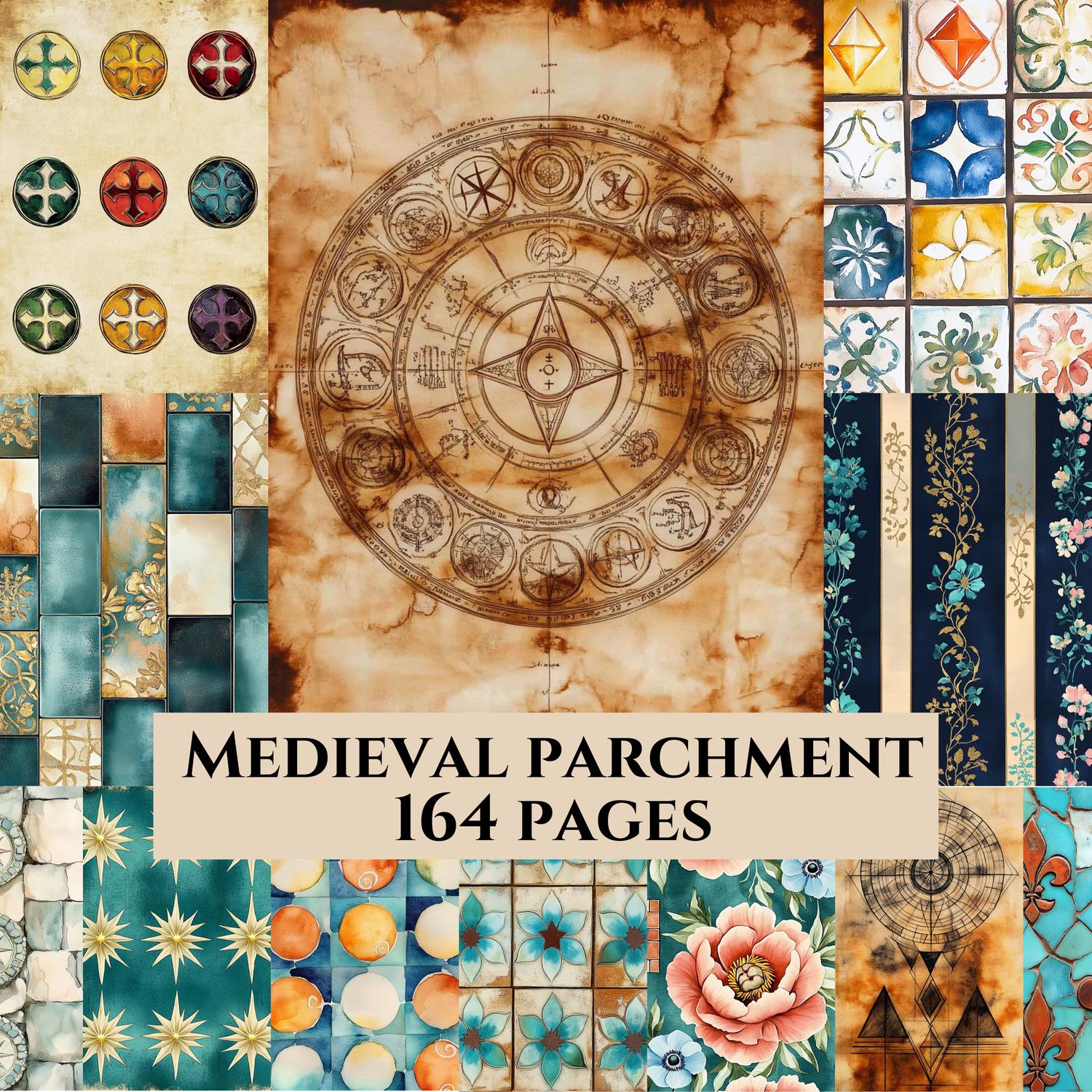 Medieval Parchment Junk Journal Pages for Fantasy Scrapbooking ...
