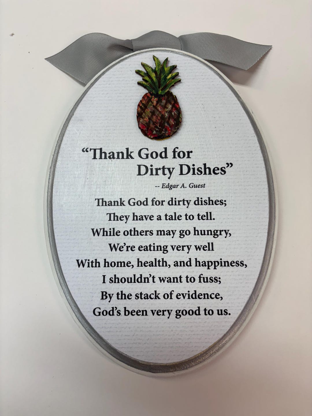 7x9 Thank God for Dirty Dishes- Edgar A. Guest - Etsy