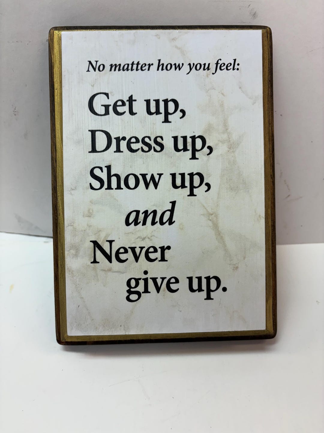 Getup, Dress Up, Show Up.....shabby off White 7x9 - Etsy