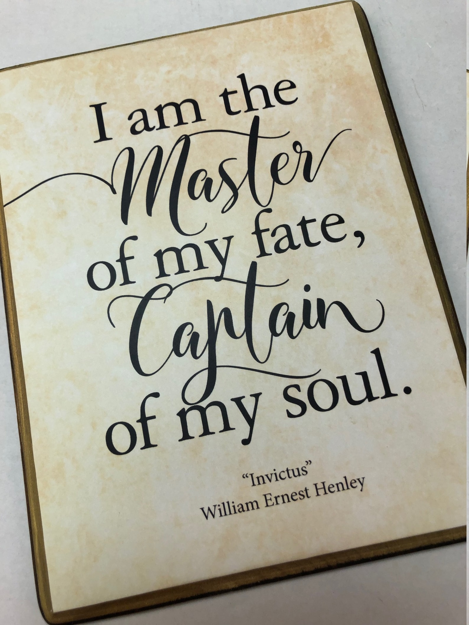 9x12 I am the Master of my fate Captain of my soul.Invictus | Etsy