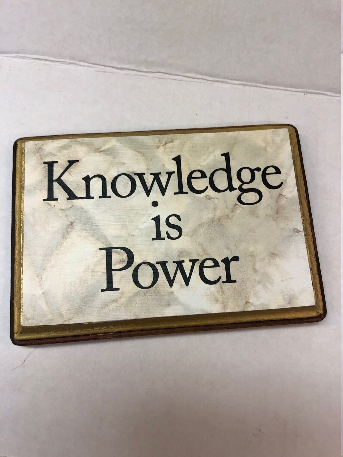 Knowledge is Power-with Stand - Etsy