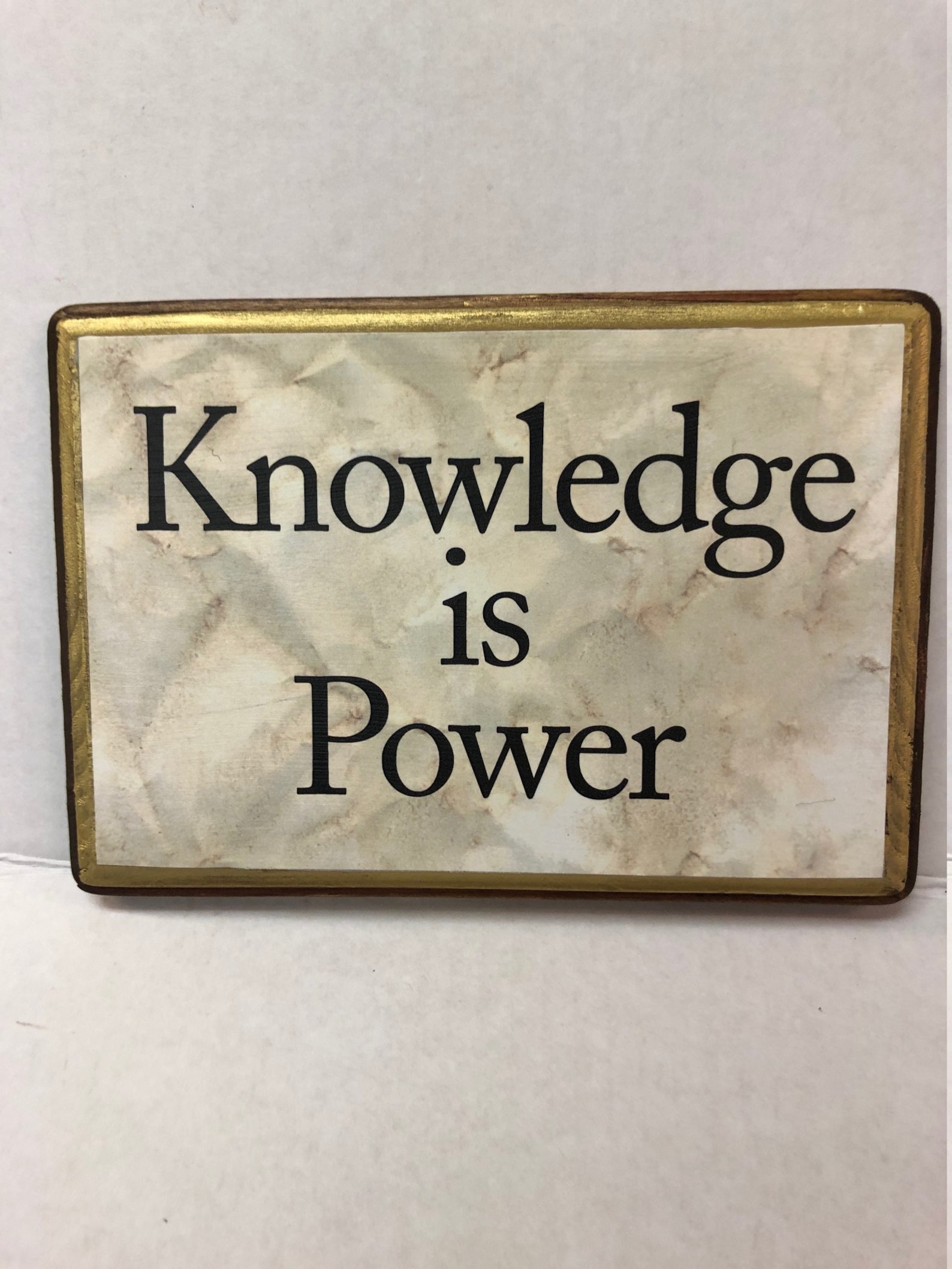 Knowledge is Power-with Stand - Etsy