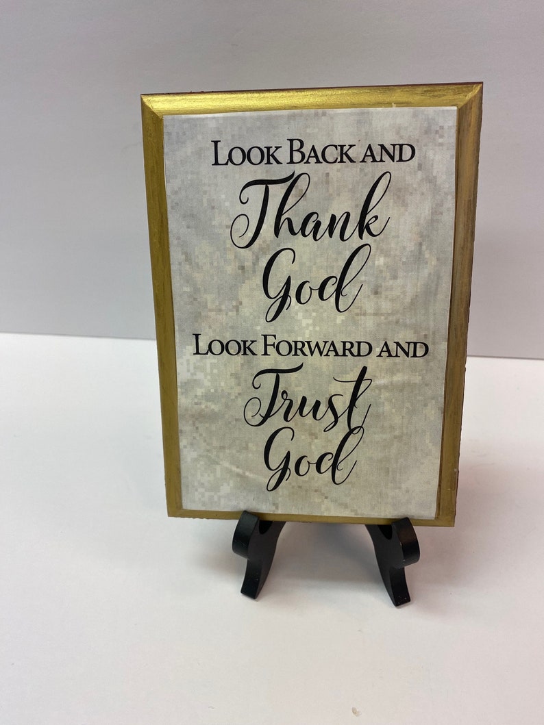 5x7 Look Back and Thank God, Look Forward and Thank God - Etsy