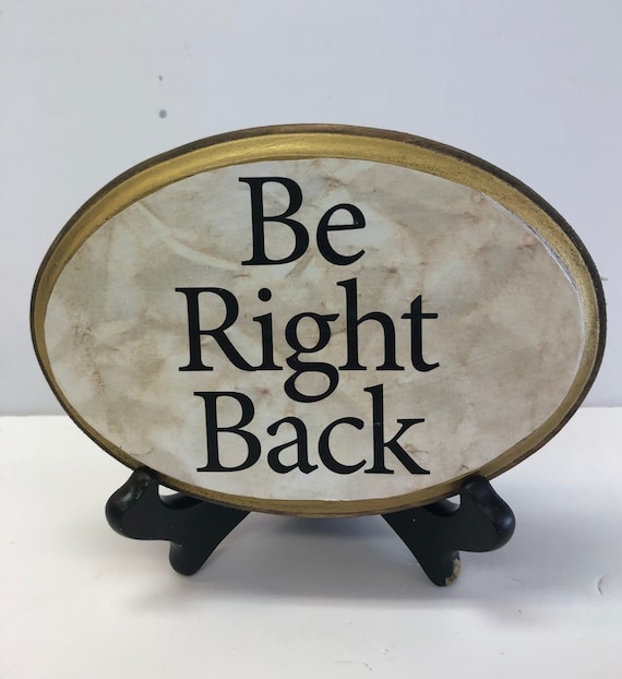 Be Right Back With Stand - Etsy