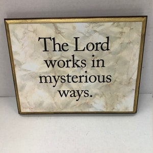 The Lord Works in Mysterious Ways - Etsy