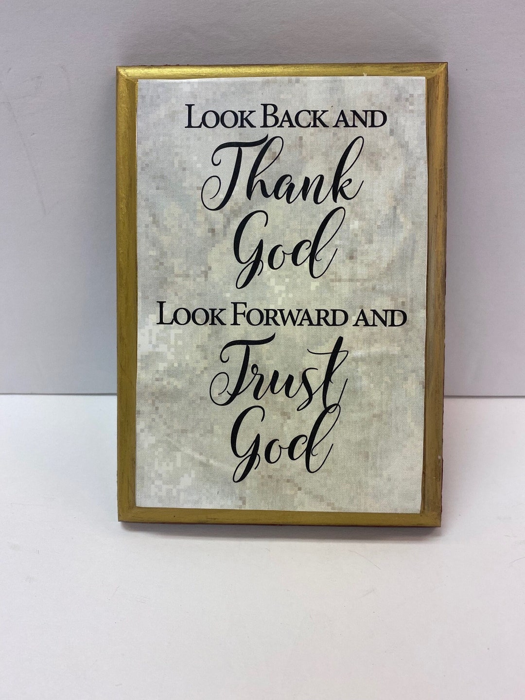 5x7 Look Back and Thank God, Look Forward and Thank God - Etsy