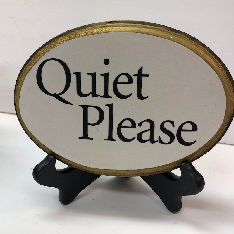 Quiet Please Sign - Etsy