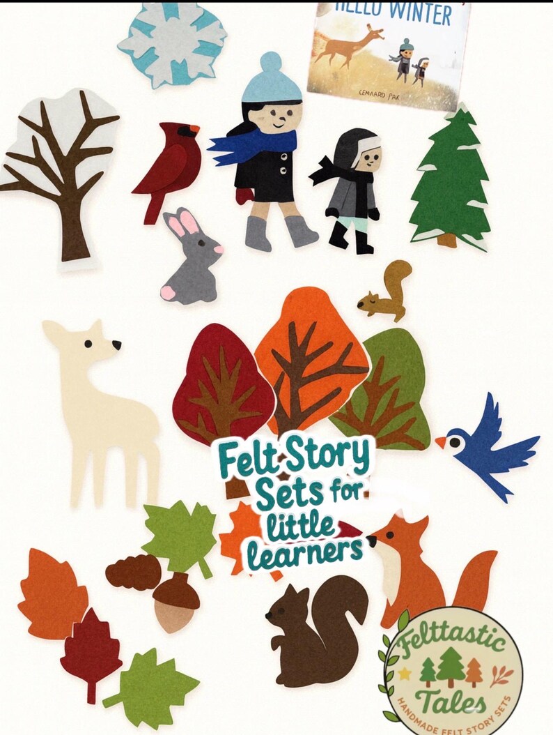 Goodbye Autumn Hello Winter Flannel Board Activity | Felt Story | Book ...