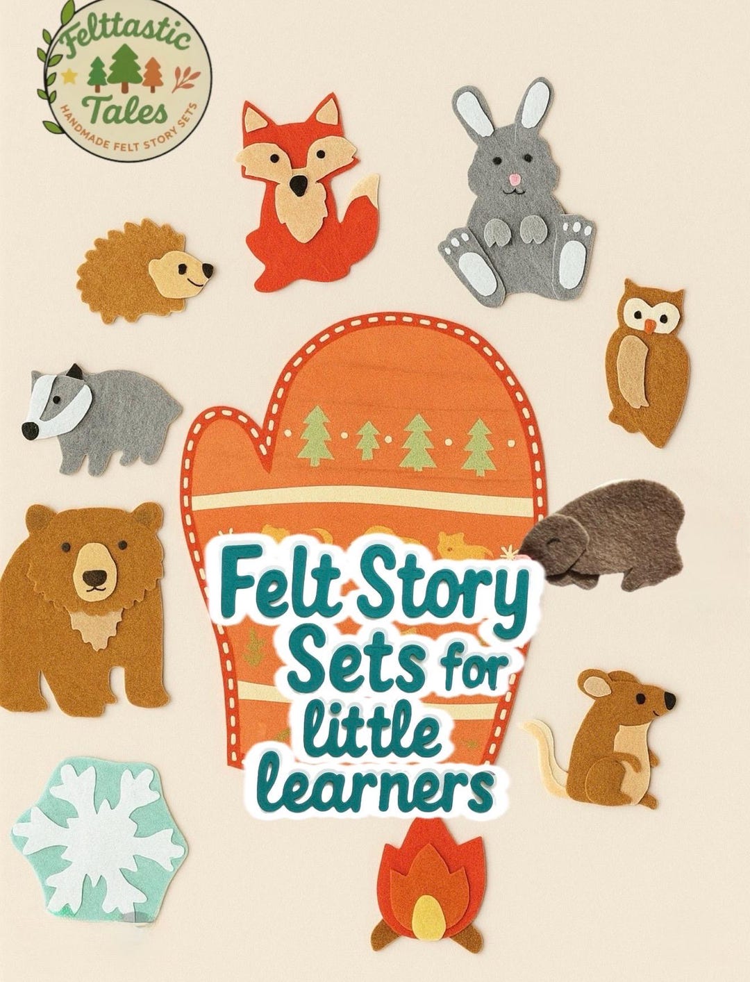 The Mitten Felt Story Set | Jan Brett Inspired, Preschool Literacy - Etsy
